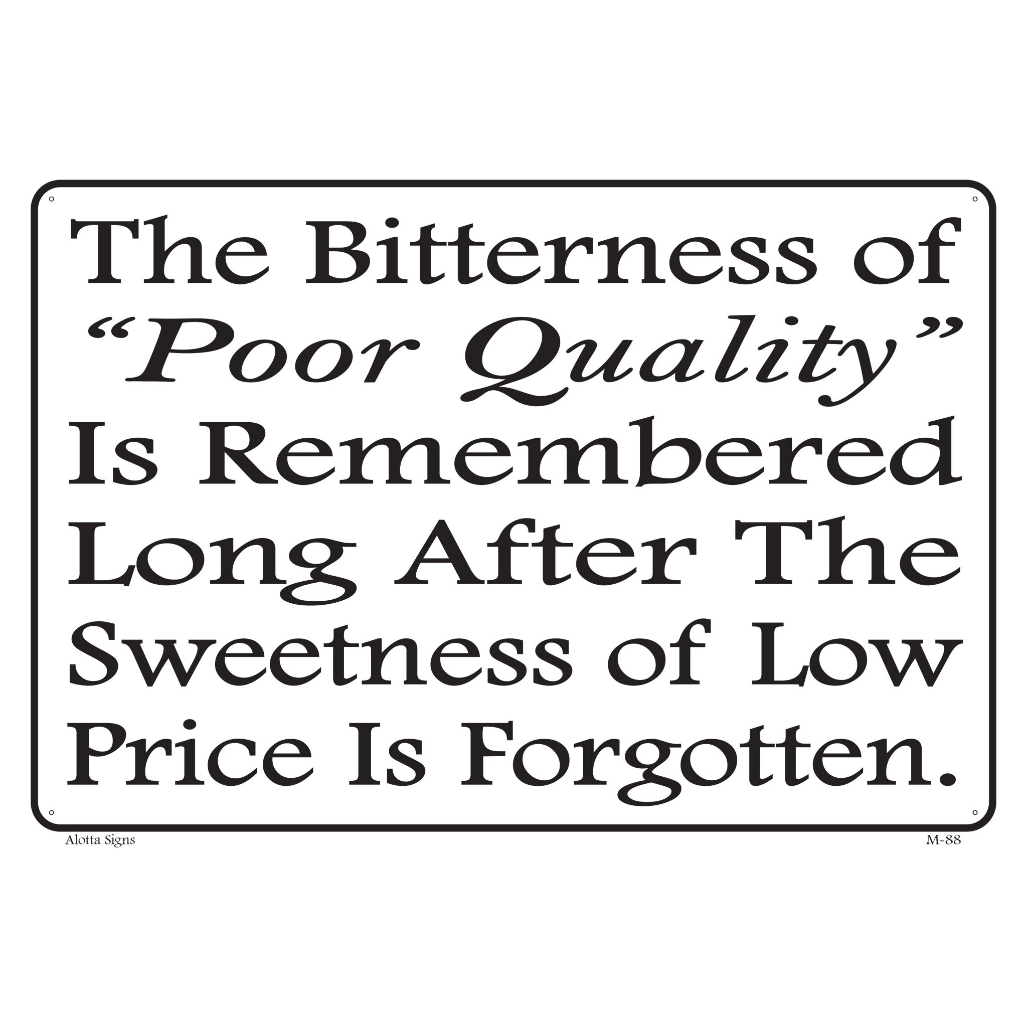 THE BITTERNESS OF "POOR QUALITY" – McLuLu